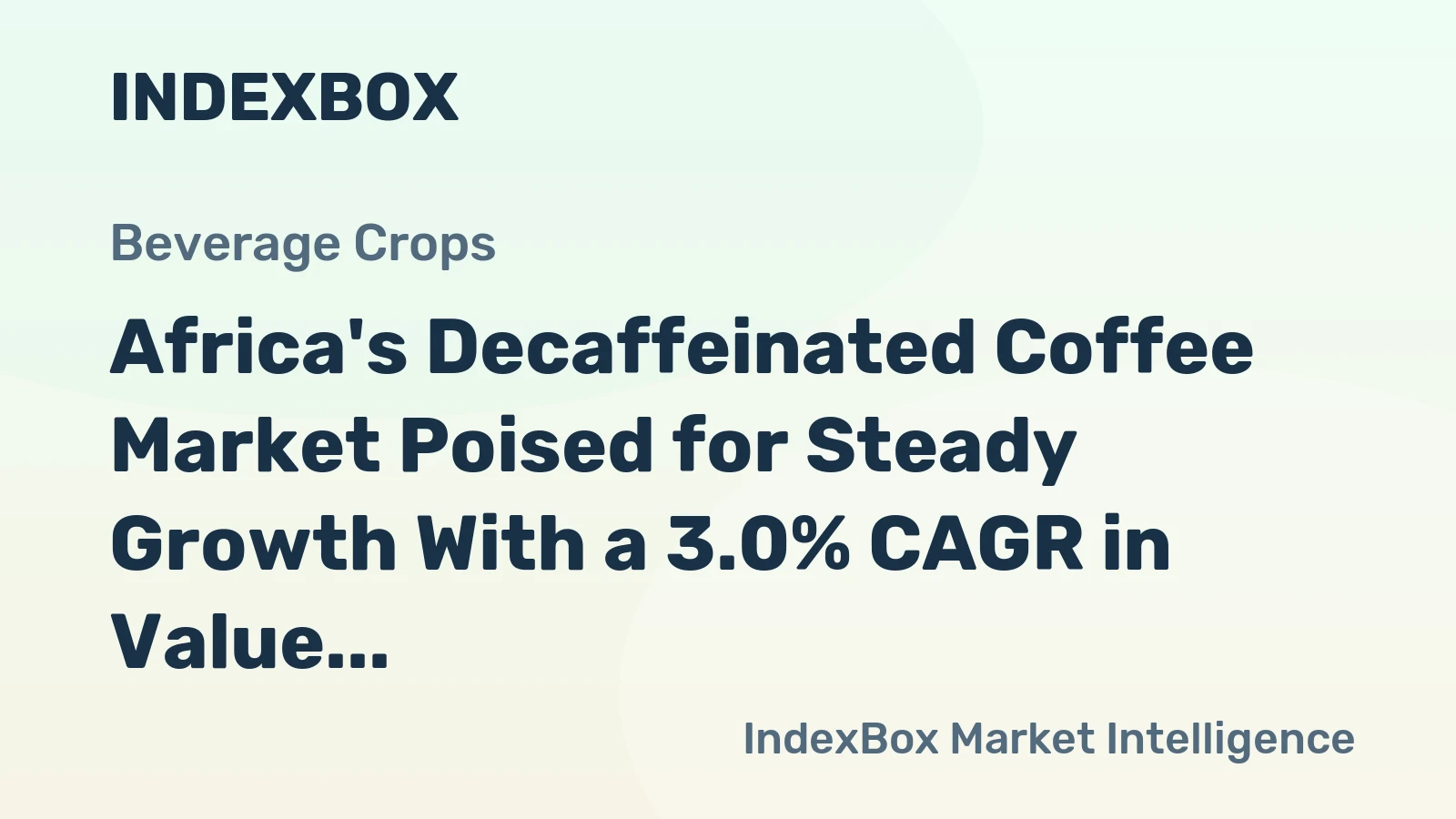 Africa's Decaffeinated Coffee Market Poised for Steady Growth With a 3.0% CAGR in Value Through 2035