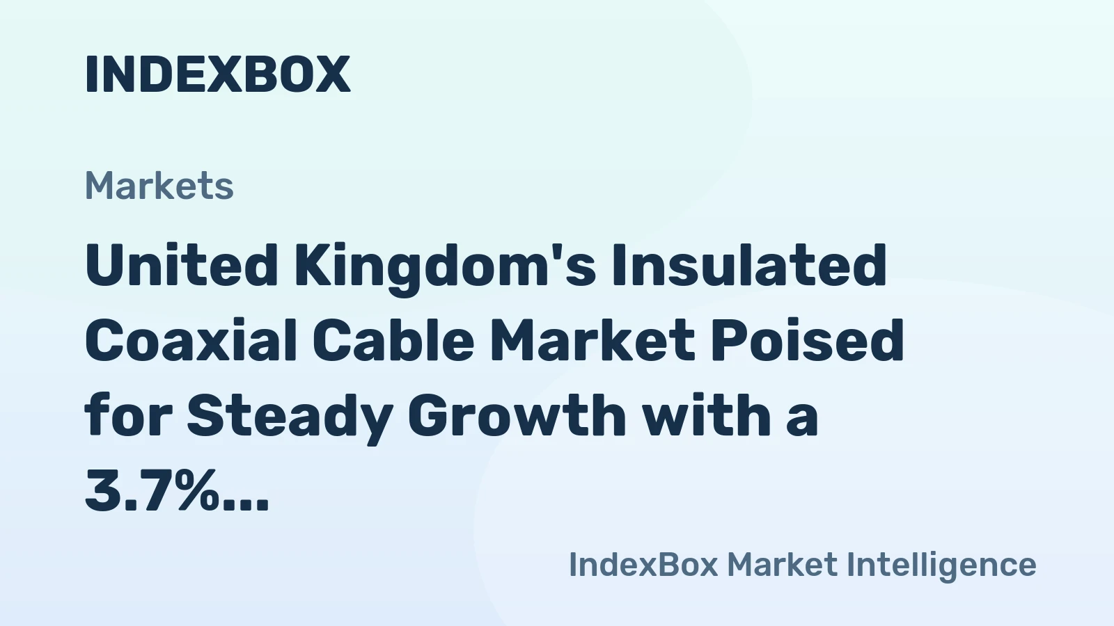 United Kingdom's Insulated Coaxial Cable Market Poised for Steady Growth with a 3.7% CAGR in Value
