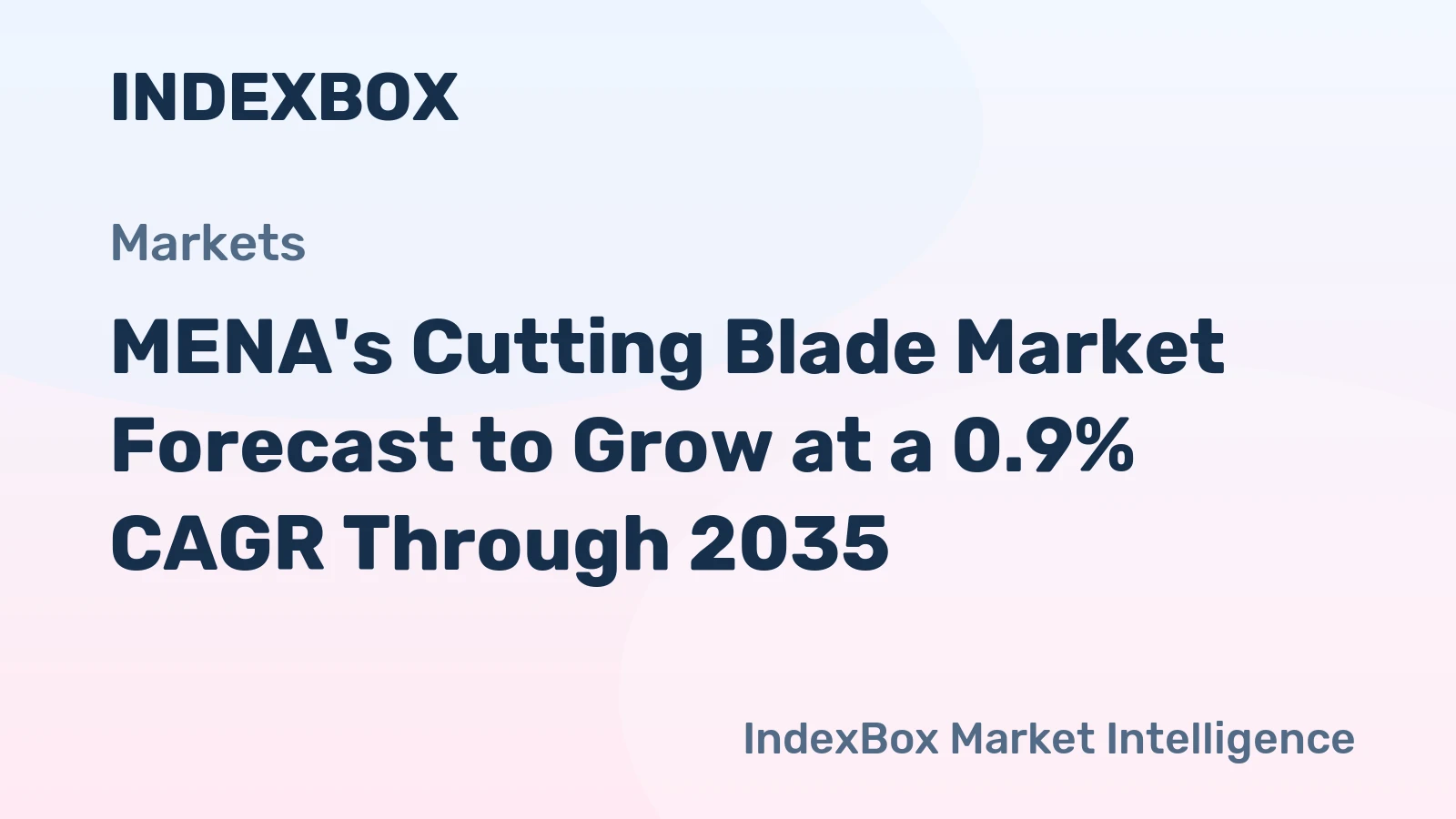 MENA's Cutting Blade Market Forecast to Grow at a 0.9% CAGR Through 2035