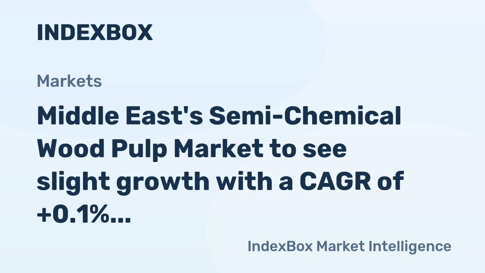 Middle East's Semi-Chemical Wood Pulp Market to see slight growth with a CAGR of +0.1% from 2024 to 2035