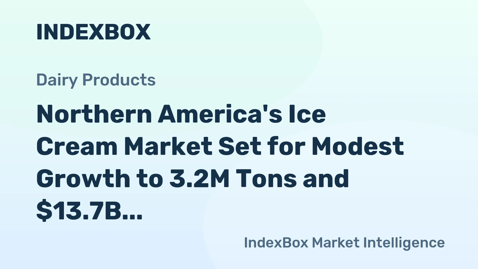 Northern America's Ice Cream Market Set for Modest Growth to 3.2M Tons and $13.7B