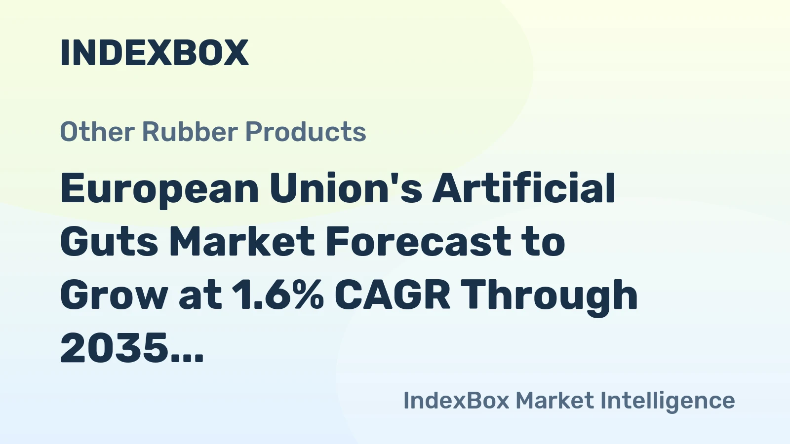 European Union's Artificial Guts Market Forecast to Grow at 1.6% CAGR Through 2035