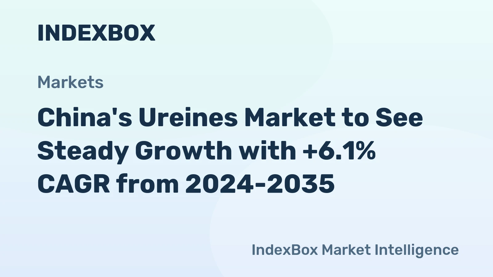 China's Ureines Market to See Steady Growth with +6.1% CAGR from 2024-2035