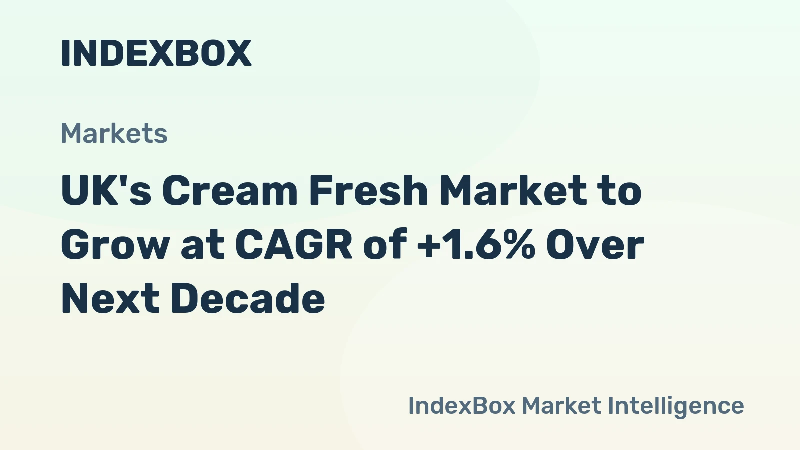 UK's Cream Fresh Market to Grow at CAGR of +1.6% Over Next Decade