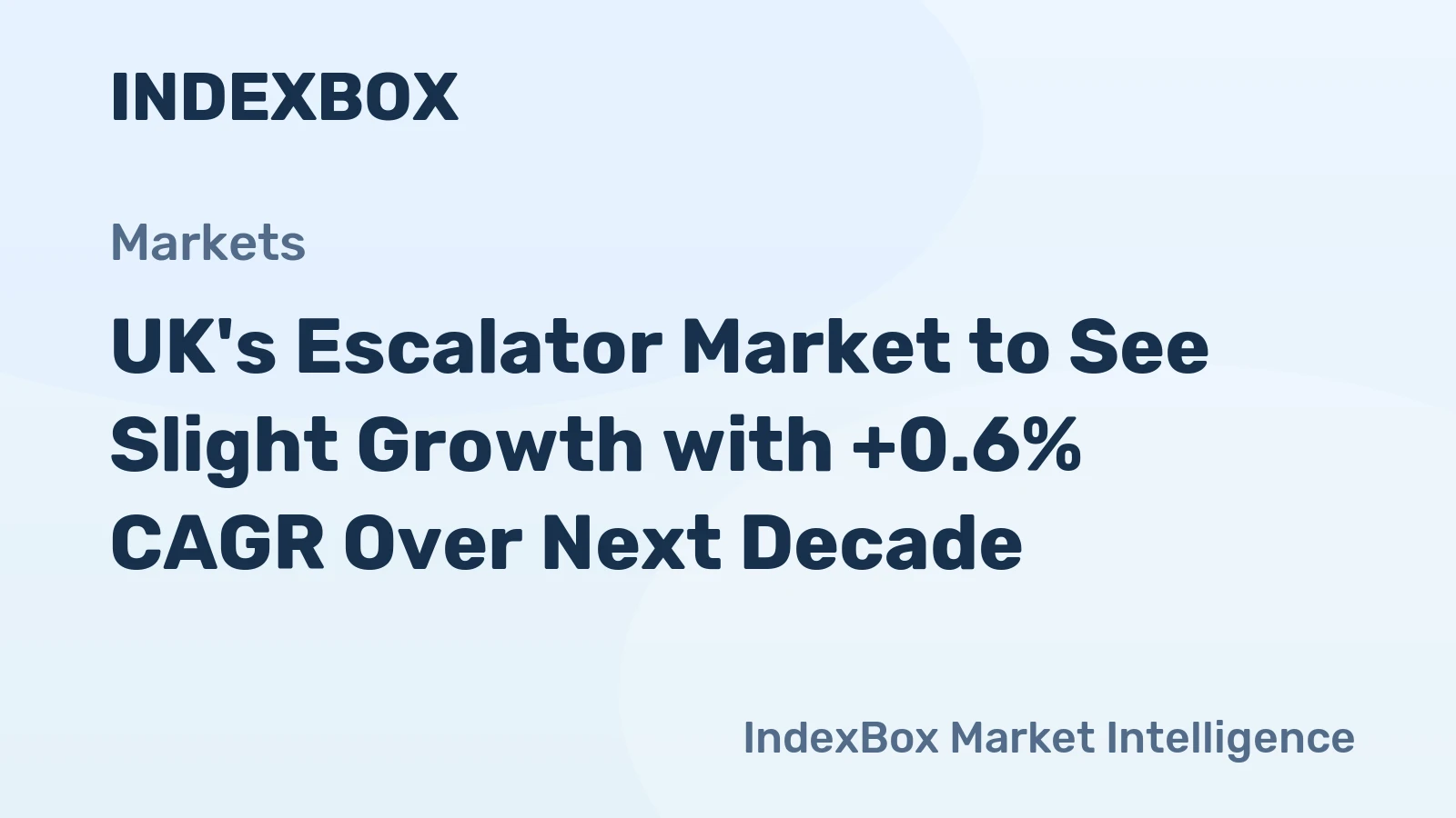 UK's Escalator Market to See Slight Growth with +0.6% CAGR Over Next Decade