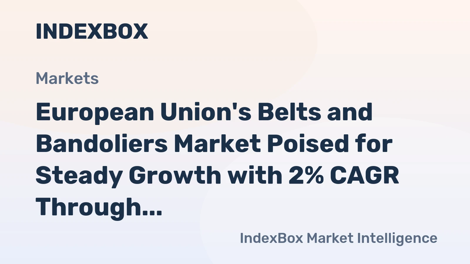 European Union's Belts and Bandoliers Market Poised for Steady Growth with 2% CAGR Through 2035