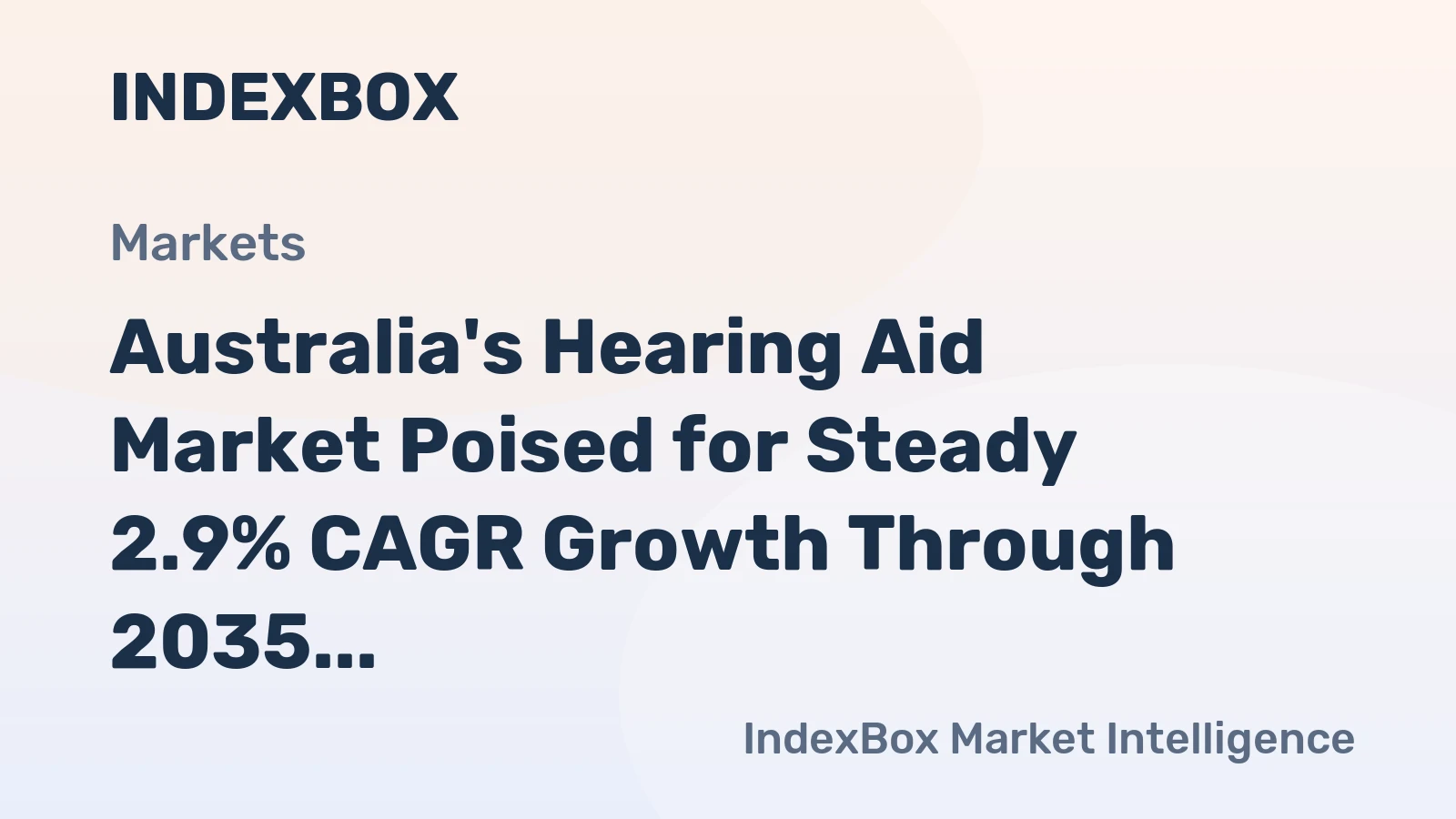 Australia's Hearing Aid Market Poised for Steady 2.9% CAGR Growth Through 2035