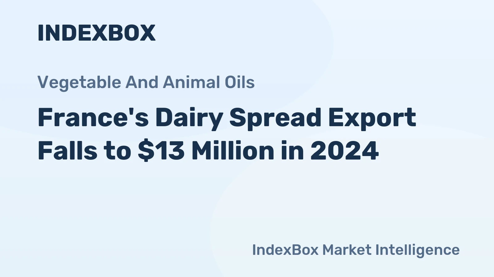 France's Dairy Spread Export Falls to $13 Million in 2024