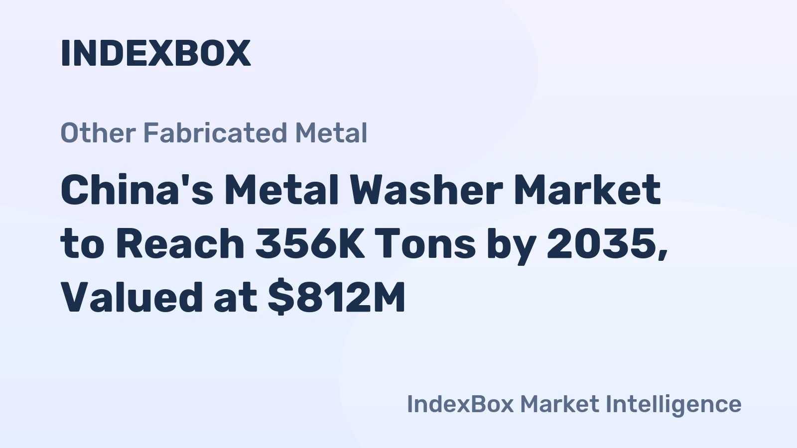China's Metal Washer Market to Reach 356K Tons by 2035, Valued at $812M