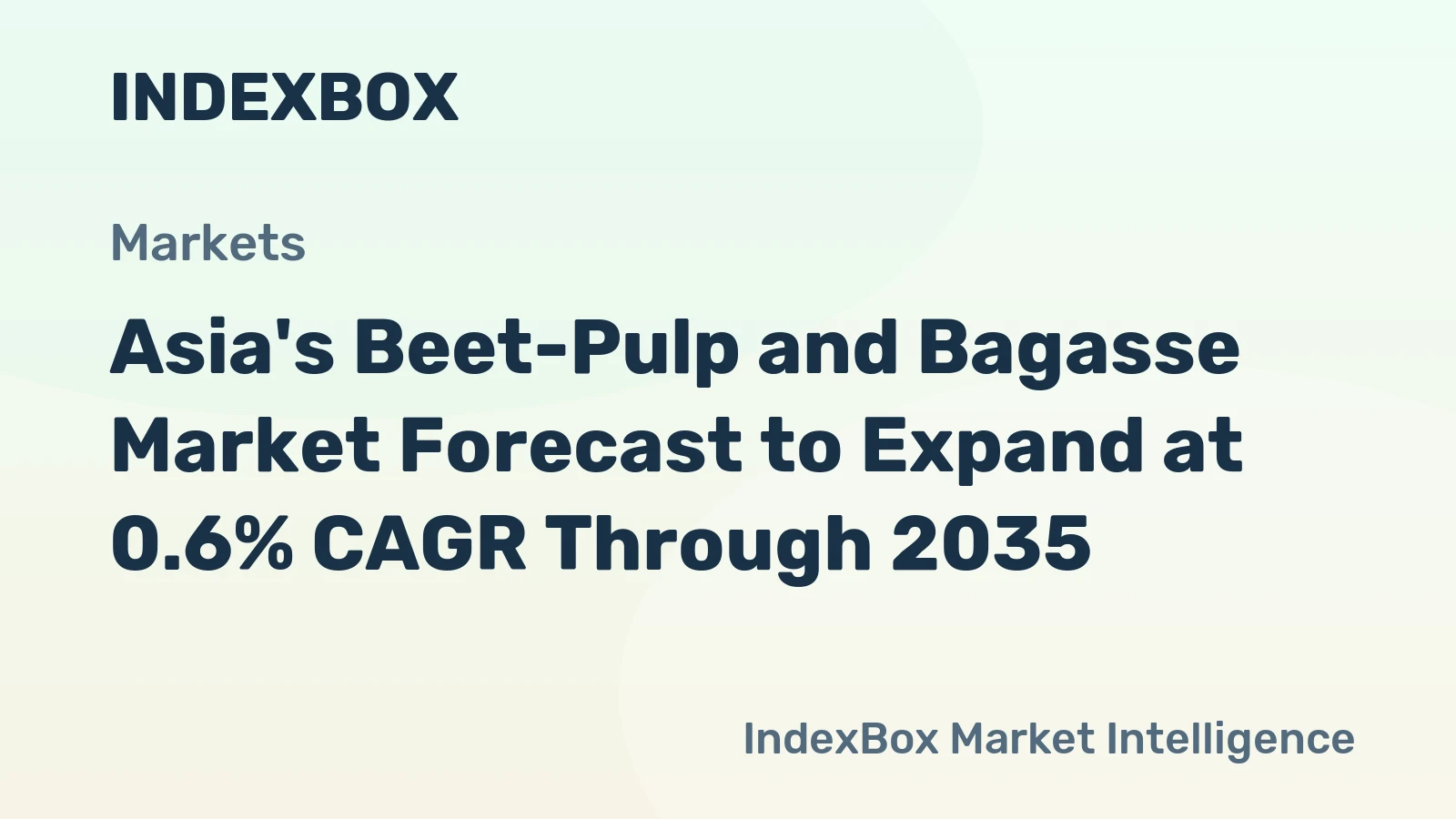 Asia's Beet-Pulp and Bagasse Market Forecast to Expand at 0.6% CAGR Through 2035
