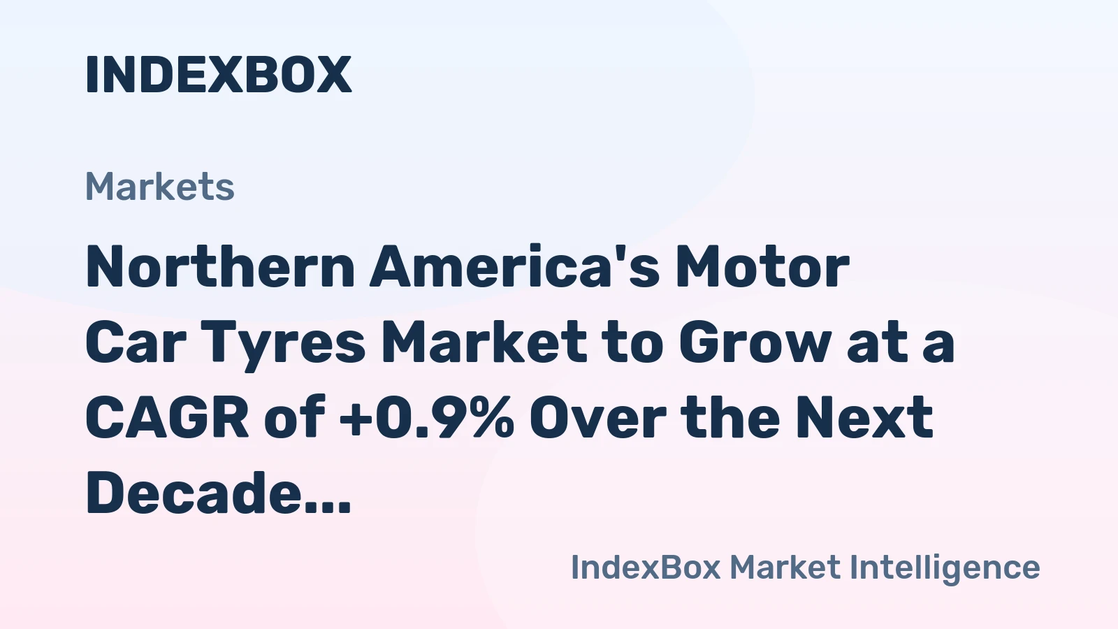 Northern America's Motor Car Tyres Market to Grow at a CAGR of +0.9% Over the Next Decade