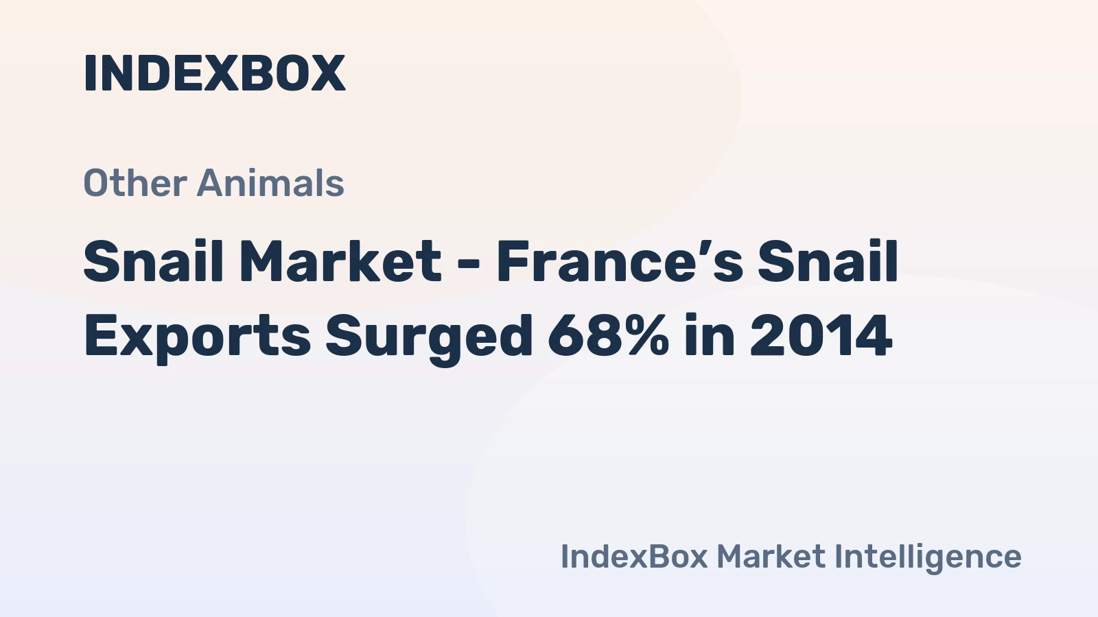 Snail Market - France’s Snail Exports Surged 68% in 2014