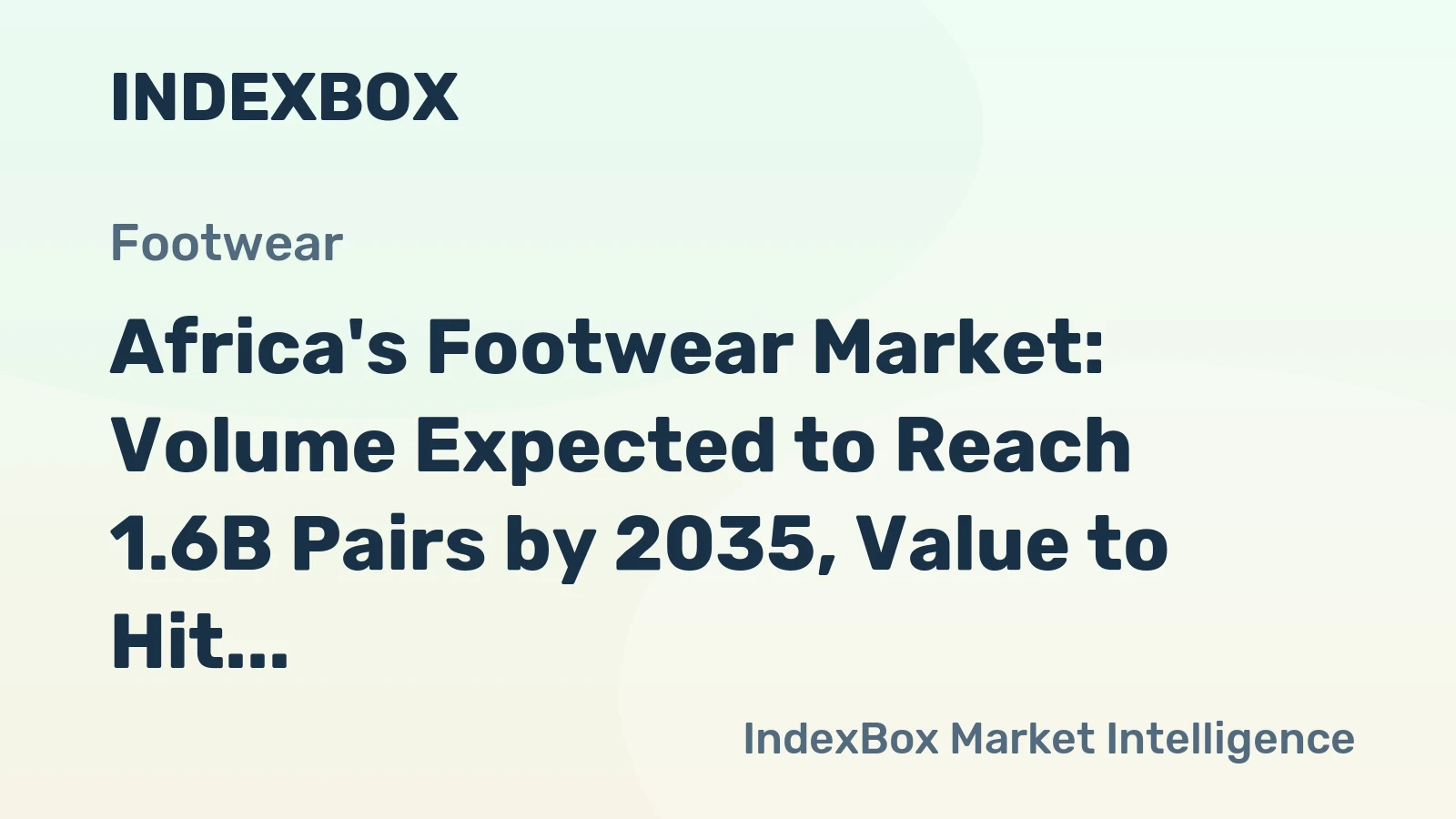 Africa's Footwear Market: Volume Expected to Reach 1.6B Pairs by 2035, Value to Hit $21.5B
