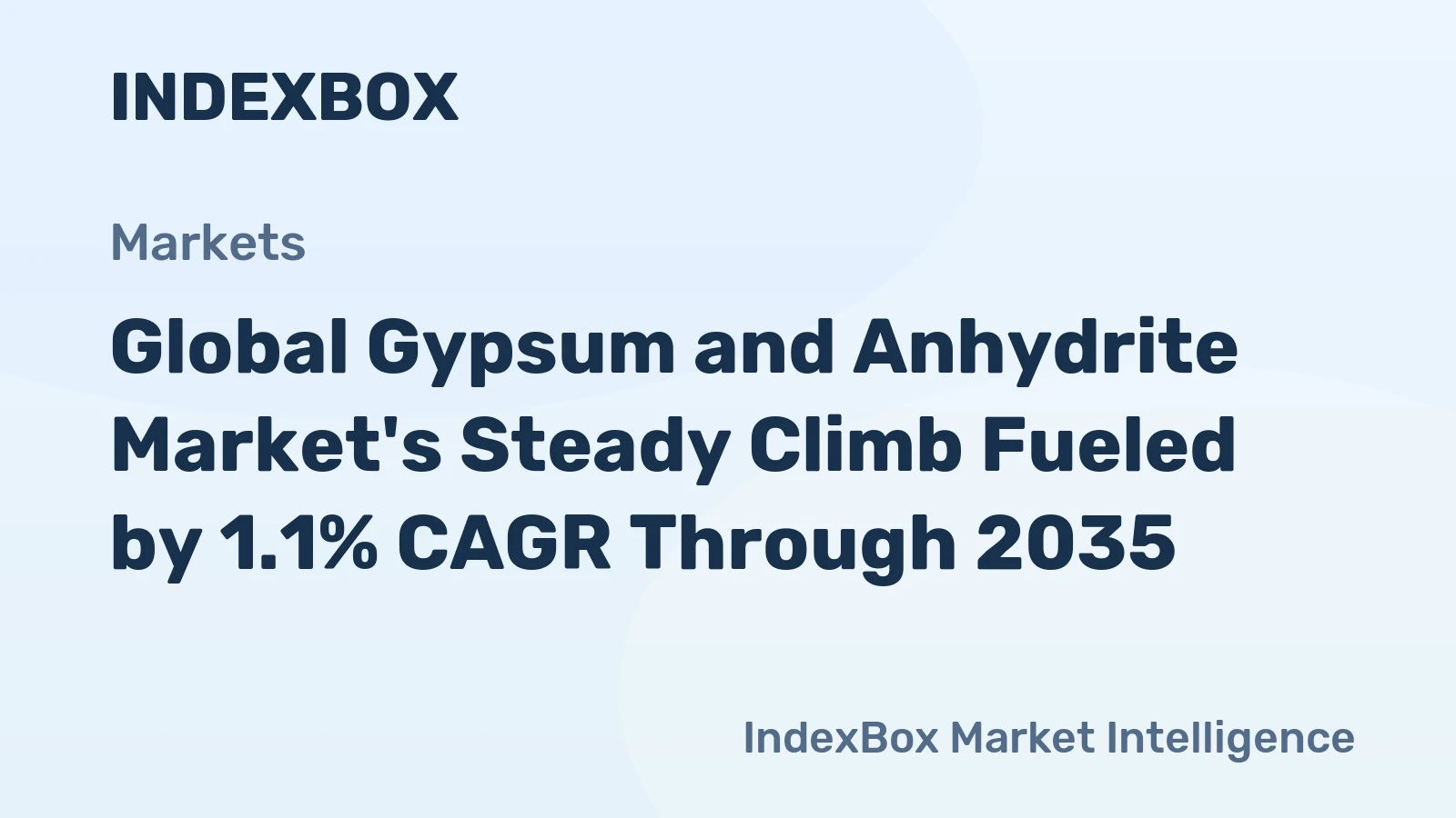 Global Gypsum and Anhydrite Market's Steady Climb Fueled by 1.1% CAGR Through 2035