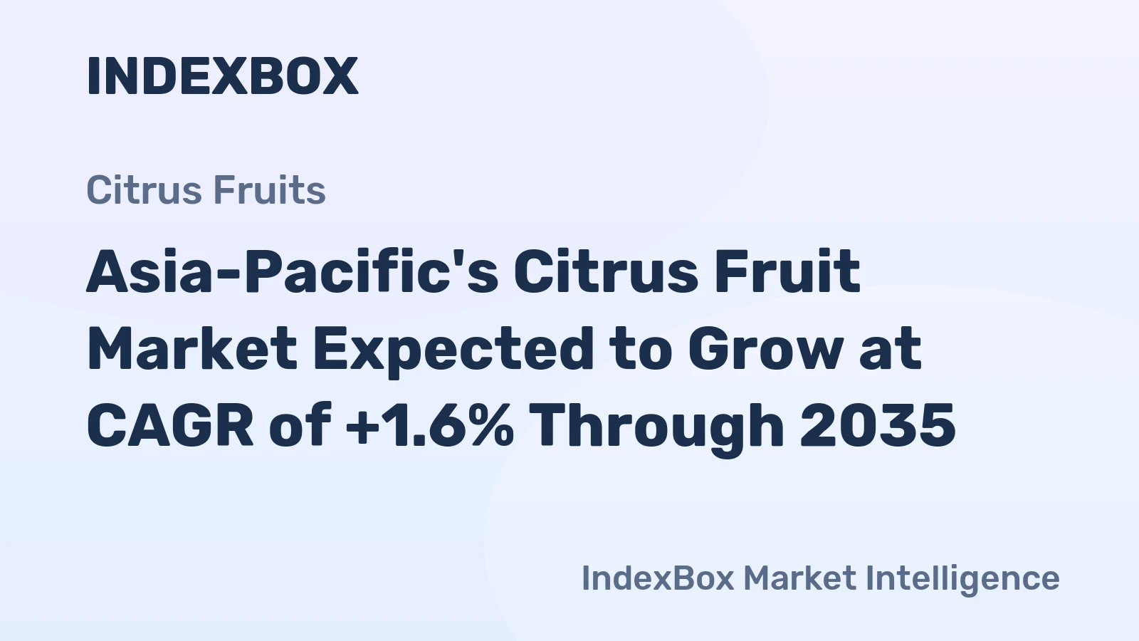 Asia-Pacific's Citrus Fruit Market Expected to Grow at CAGR of +1.6% Through 2035