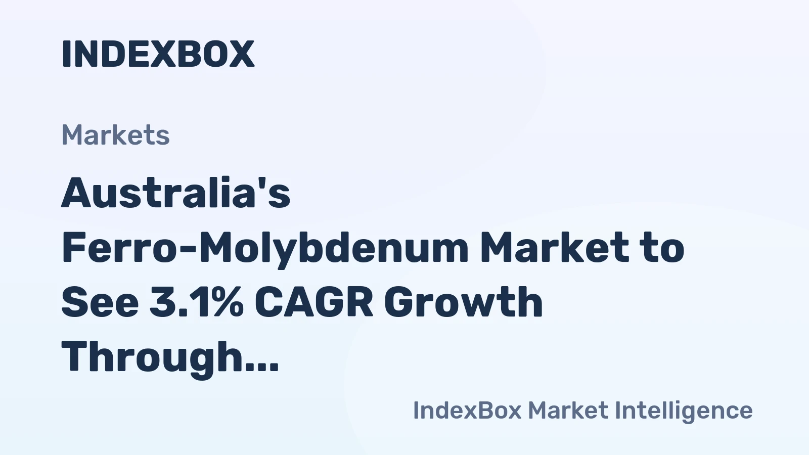 Australia's Ferro-Molybdenum Market to See 3.1% CAGR Growth Through 2035