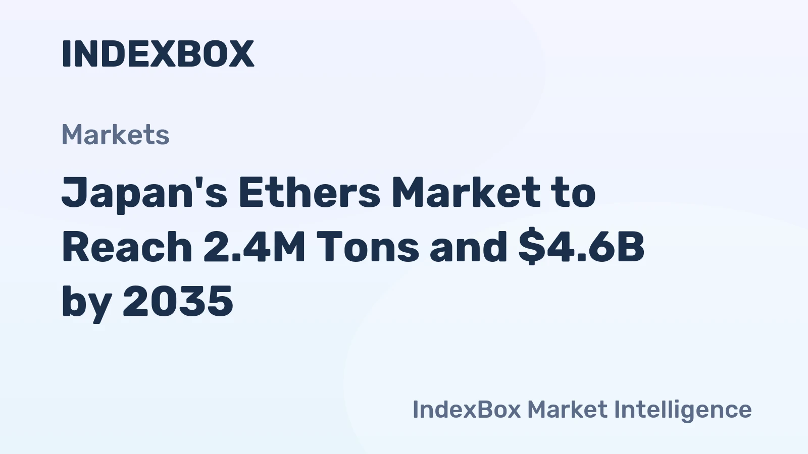Japan's Ethers Market to Reach 2.4M Tons and $4.6B by 2035