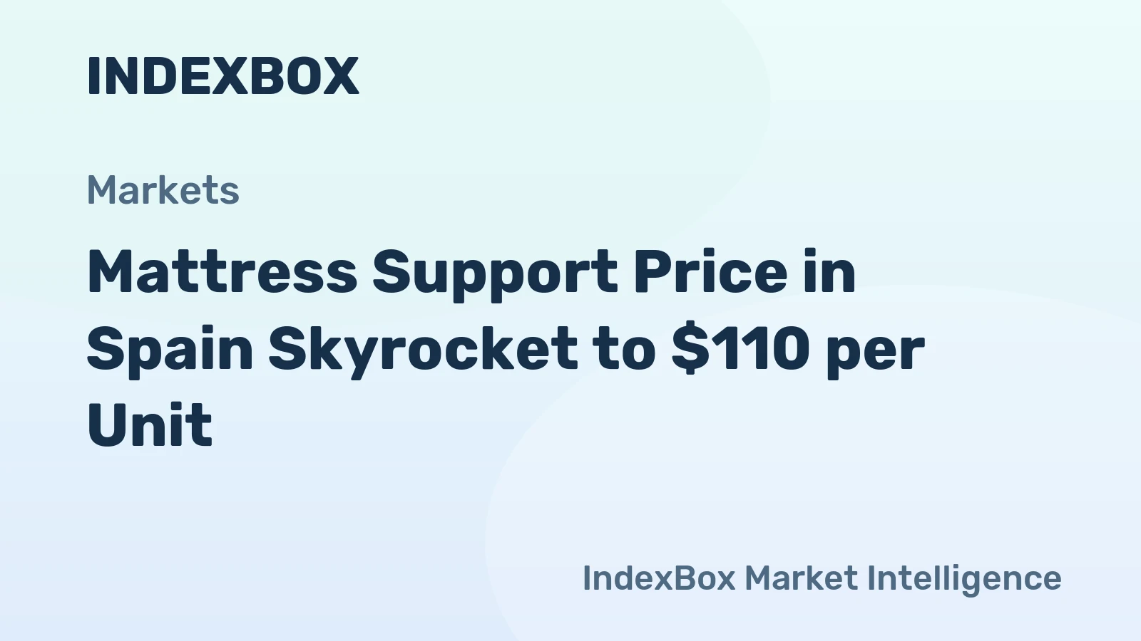 Mattress Support Price in Spain Skyrocket to $110 per Unit