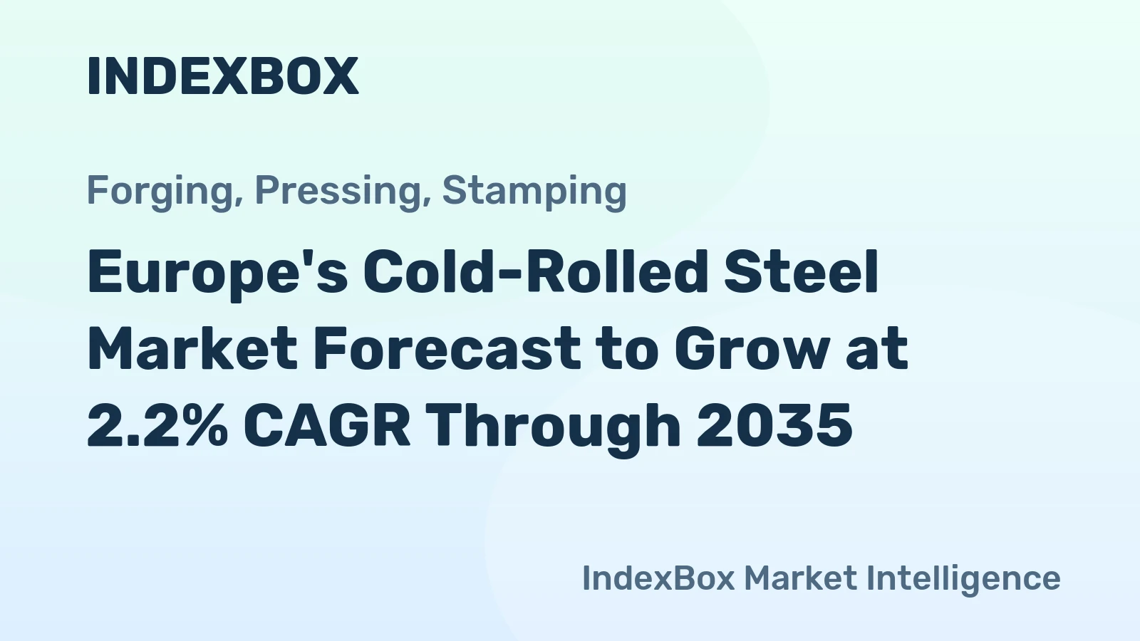 Europe's Cold-Rolled Steel Market Forecast to Grow at 2.2% CAGR Through 2035