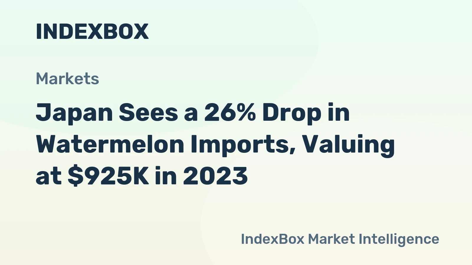 Japan Sees a 26% Drop in Watermelon Imports, Valuing at $925K in 2023