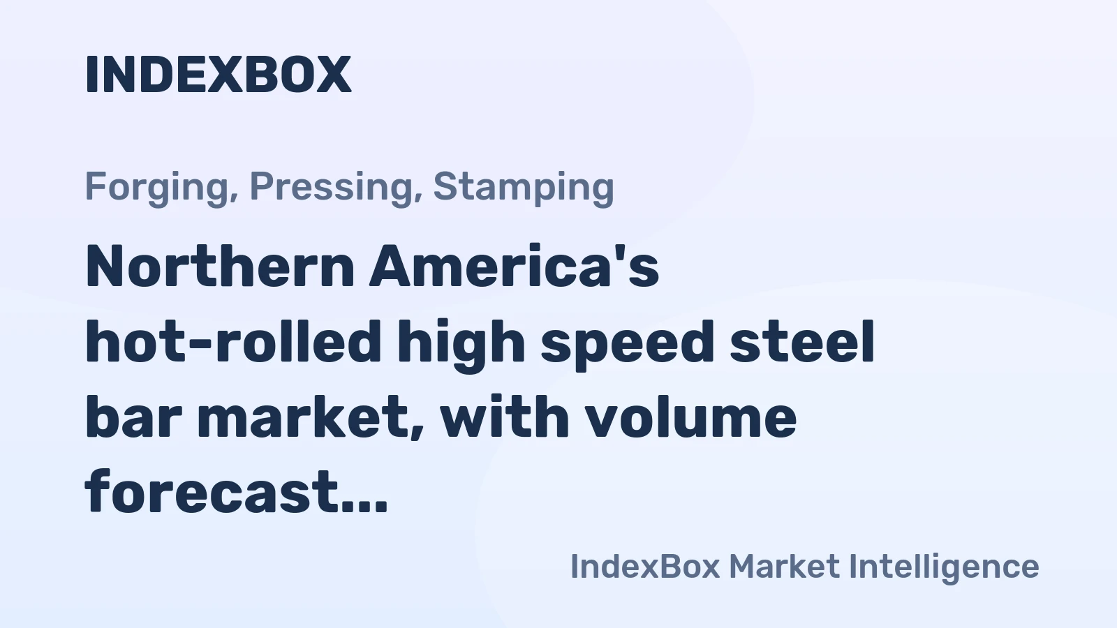 Northern America's hot-rolled high speed steel bar market, with volume forecast to reach 4.8M tons and value to reach $40.9B by 2035, is set for a slight upward trend.