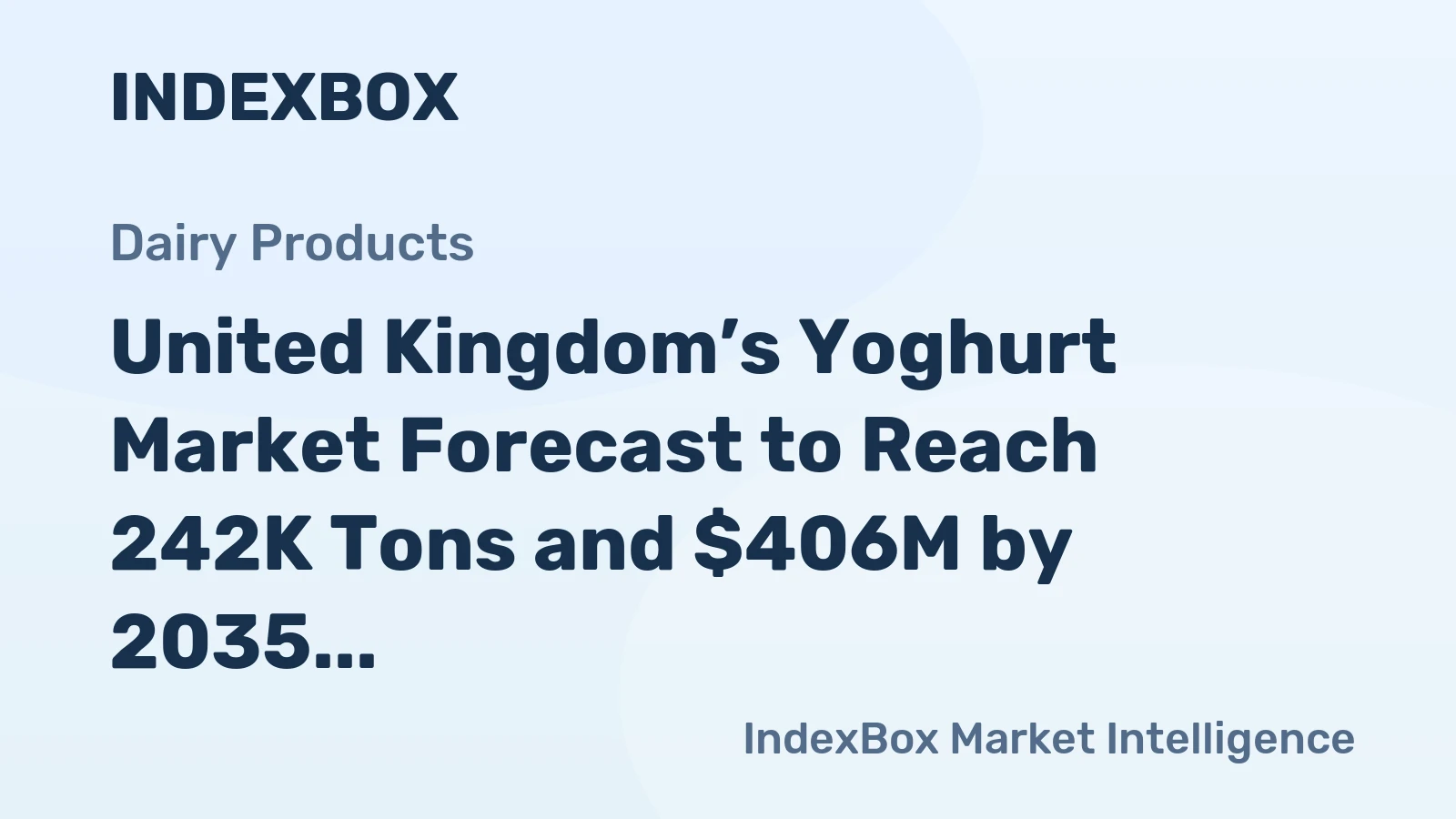 United Kingdom’s Yoghurt Market Forecast to Reach 242K Tons and $406M by 2035