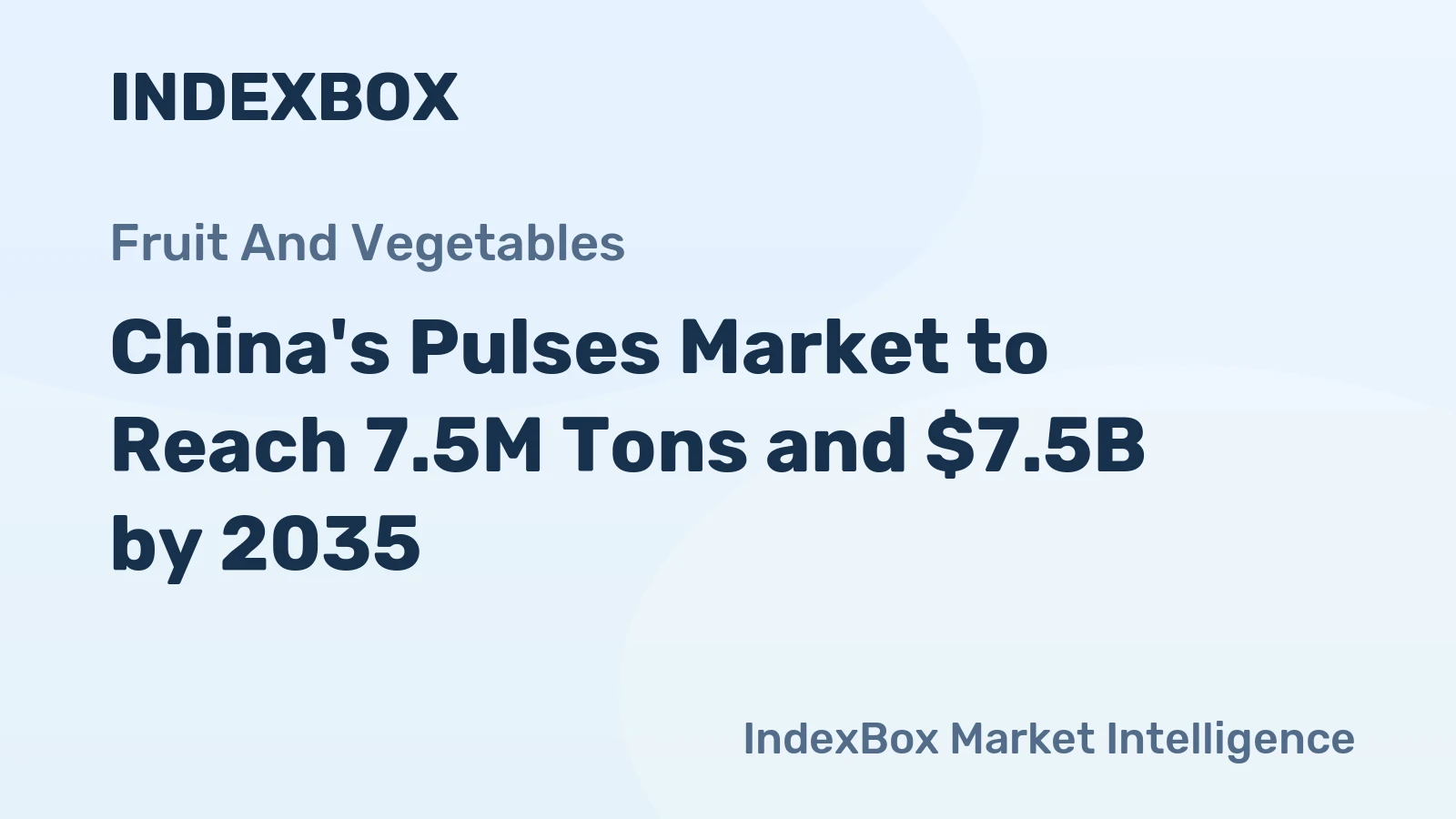 China's Pulses Market to Reach 7.5M Tons and $7.5B by 2035