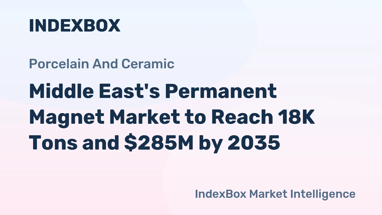 Middle East's Permanent Magnet Market to Reach 18K Tons and $285M by 2035