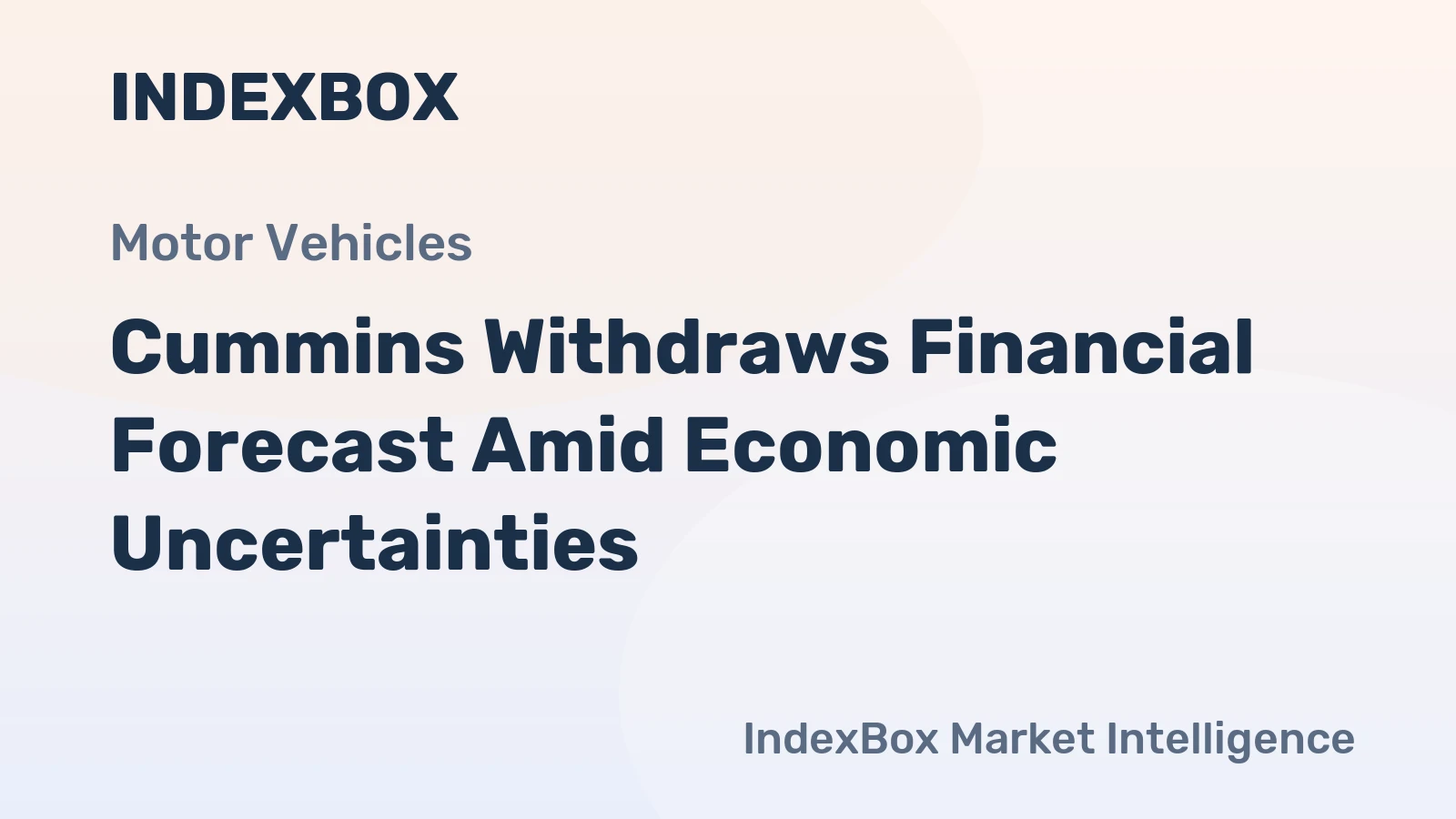 Cummins Withdraws Financial Forecast Amid Economic Uncertainties