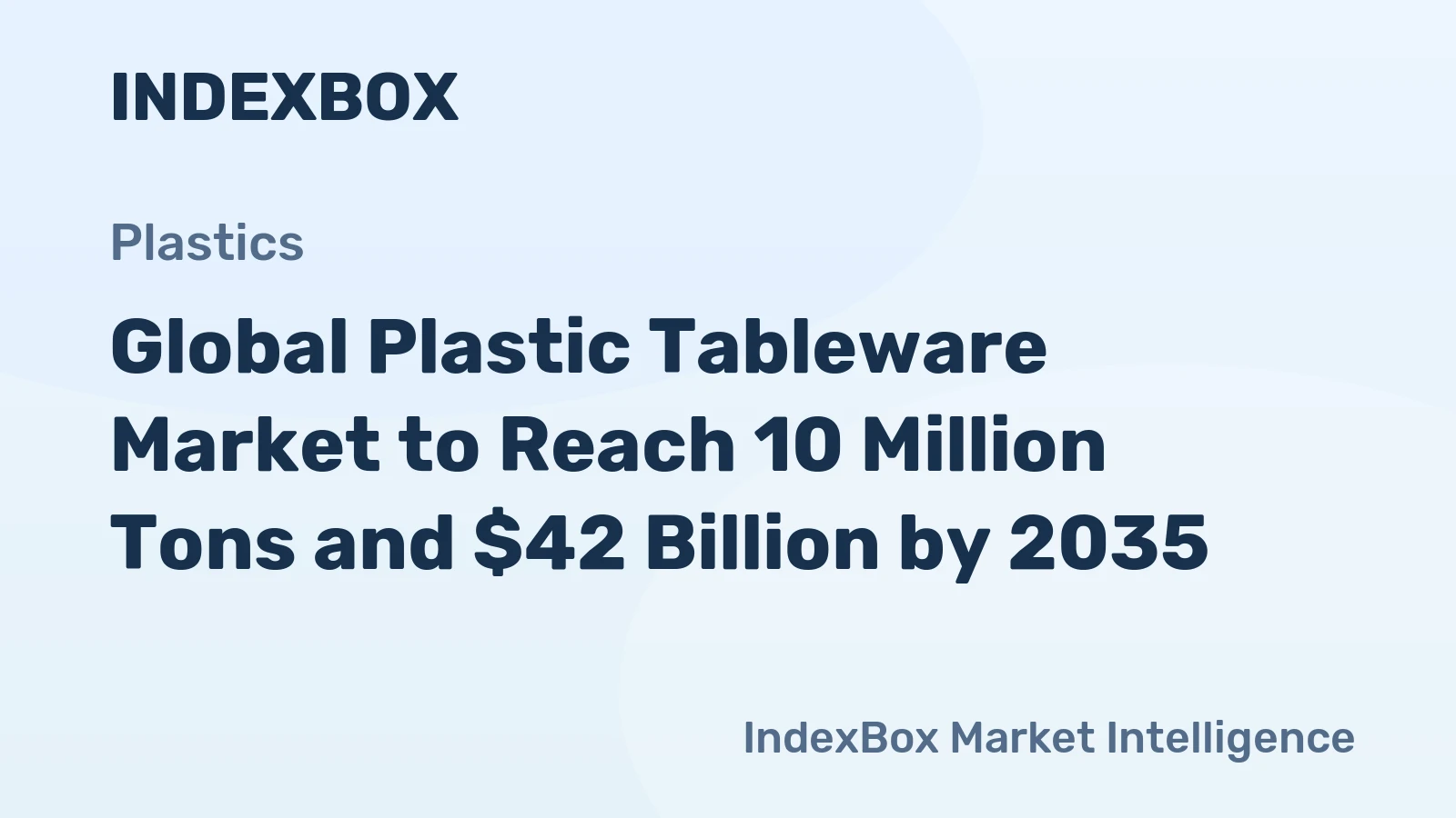Global Plastic Tableware Market to Reach 10 Million Tons and $42 Billion by 2035