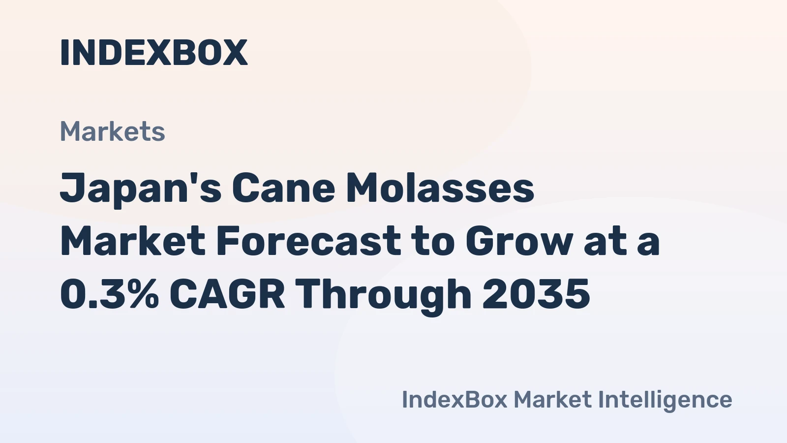 Japan's Cane Molasses Market Forecast to Grow at a 0.3% CAGR Through 2035