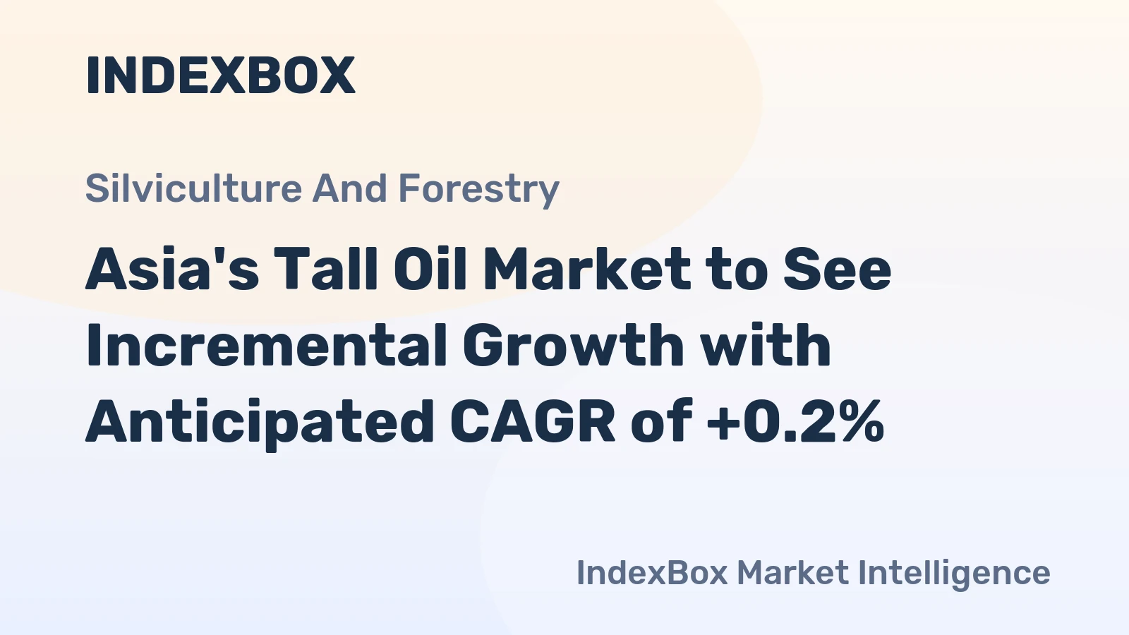 Asia's Tall Oil Market to See Incremental Growth with Anticipated CAGR of +0.2%