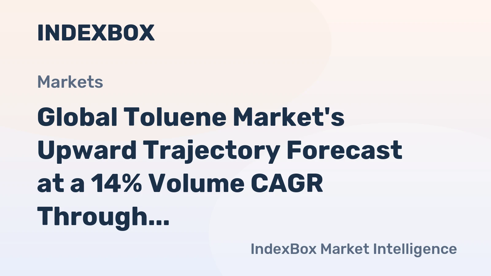 Global Toluene Market's Upward Trajectory Forecast at a 14% Volume CAGR Through 2035