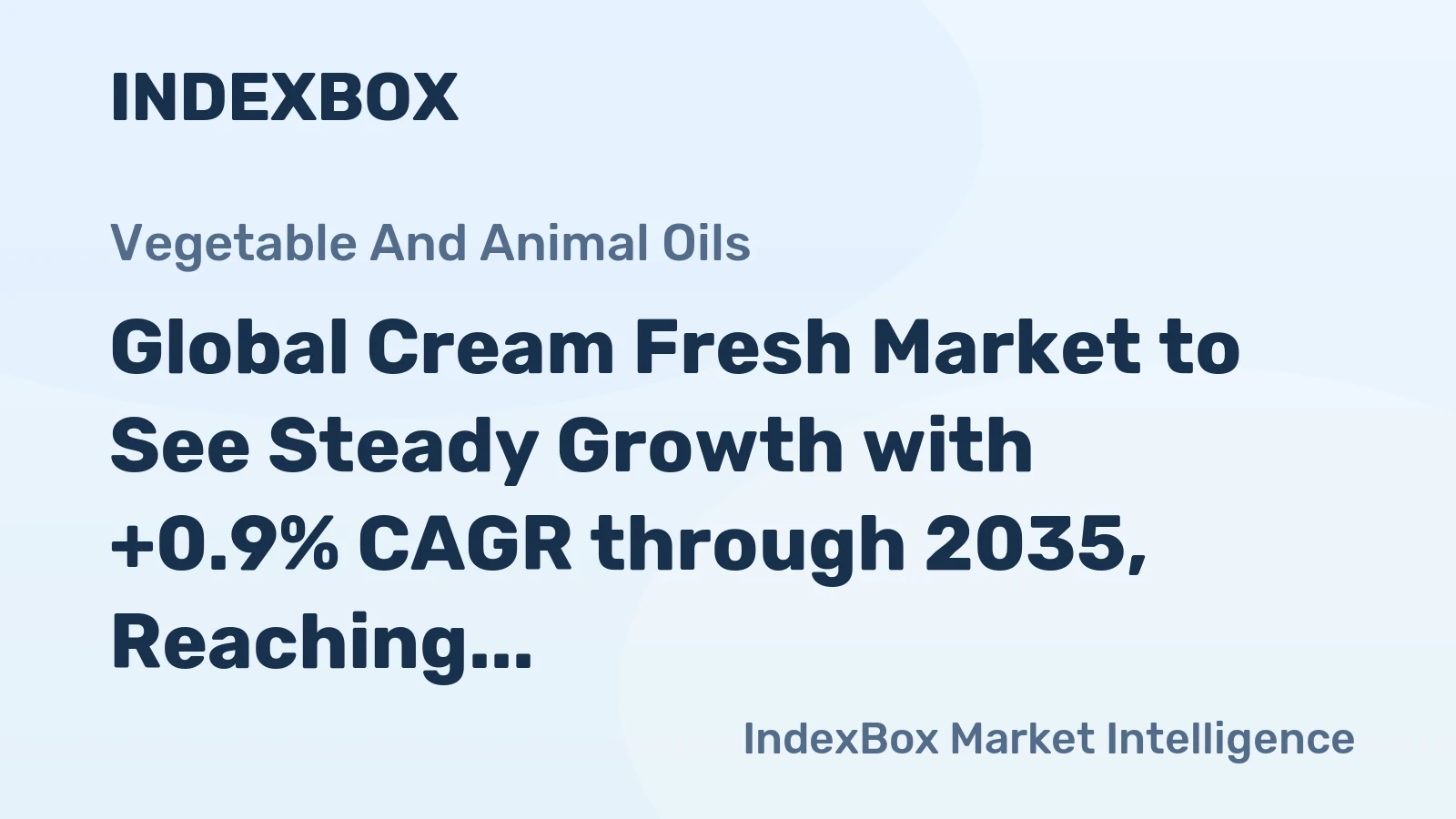 Global Cream Fresh Market to See Steady Growth with +0.9% CAGR through 2035, Reaching $12.3B in Value