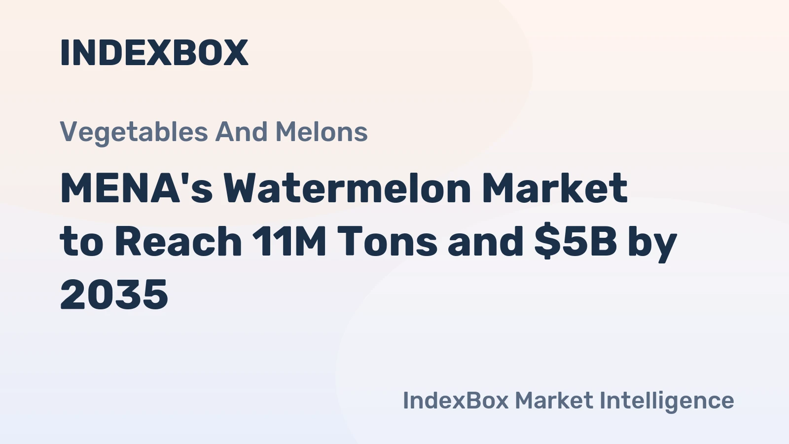 MENA's Watermelon Market to Reach 11M Tons and $5B by 2035