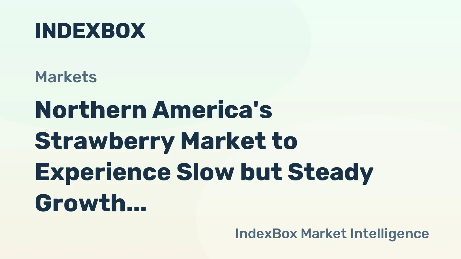 Northern America's Strawberry Market to Experience Slow but Steady Growth with a CAGR of +1.4% over the Next Decade