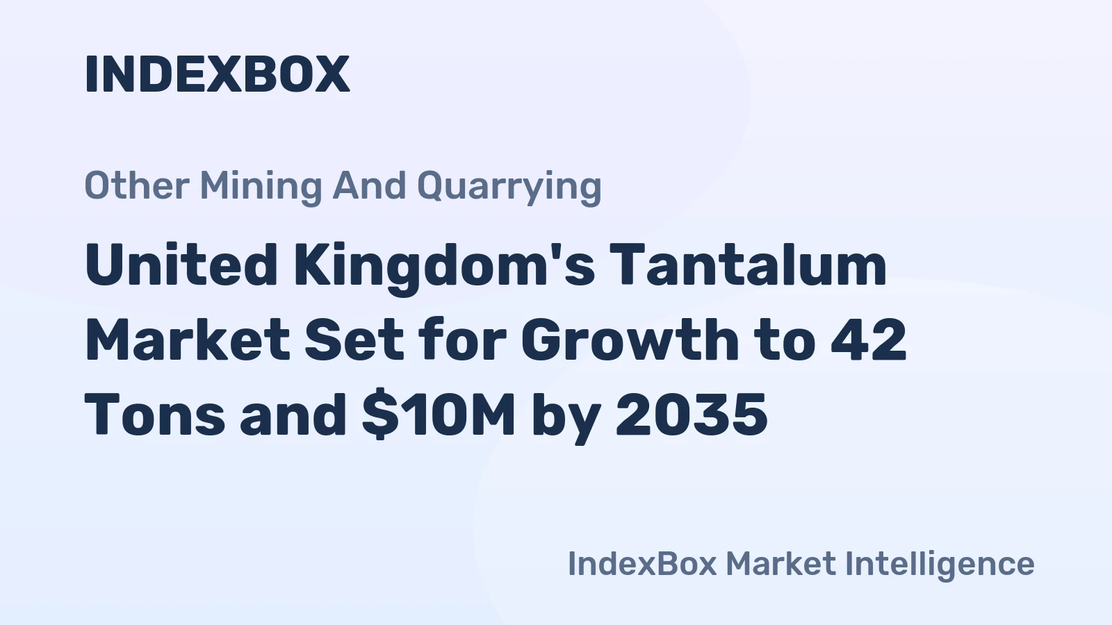 United Kingdom's Tantalum Market Set for Growth to 42 Tons and $10M by 2035