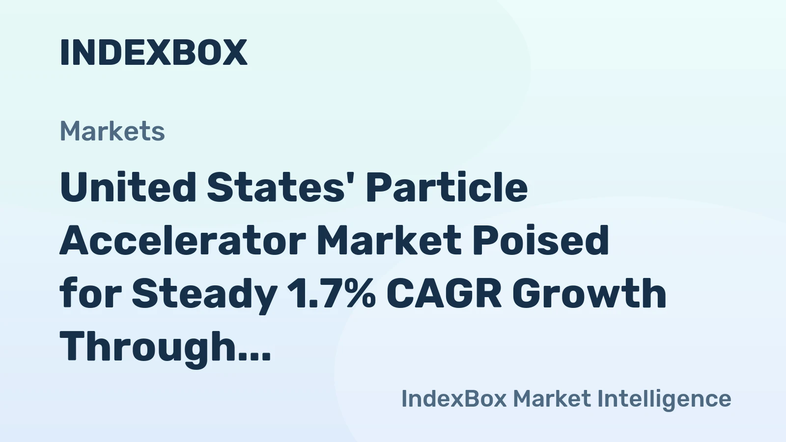 United States' Particle Accelerator Market Poised for Steady 1.7% CAGR Growth Through 2035