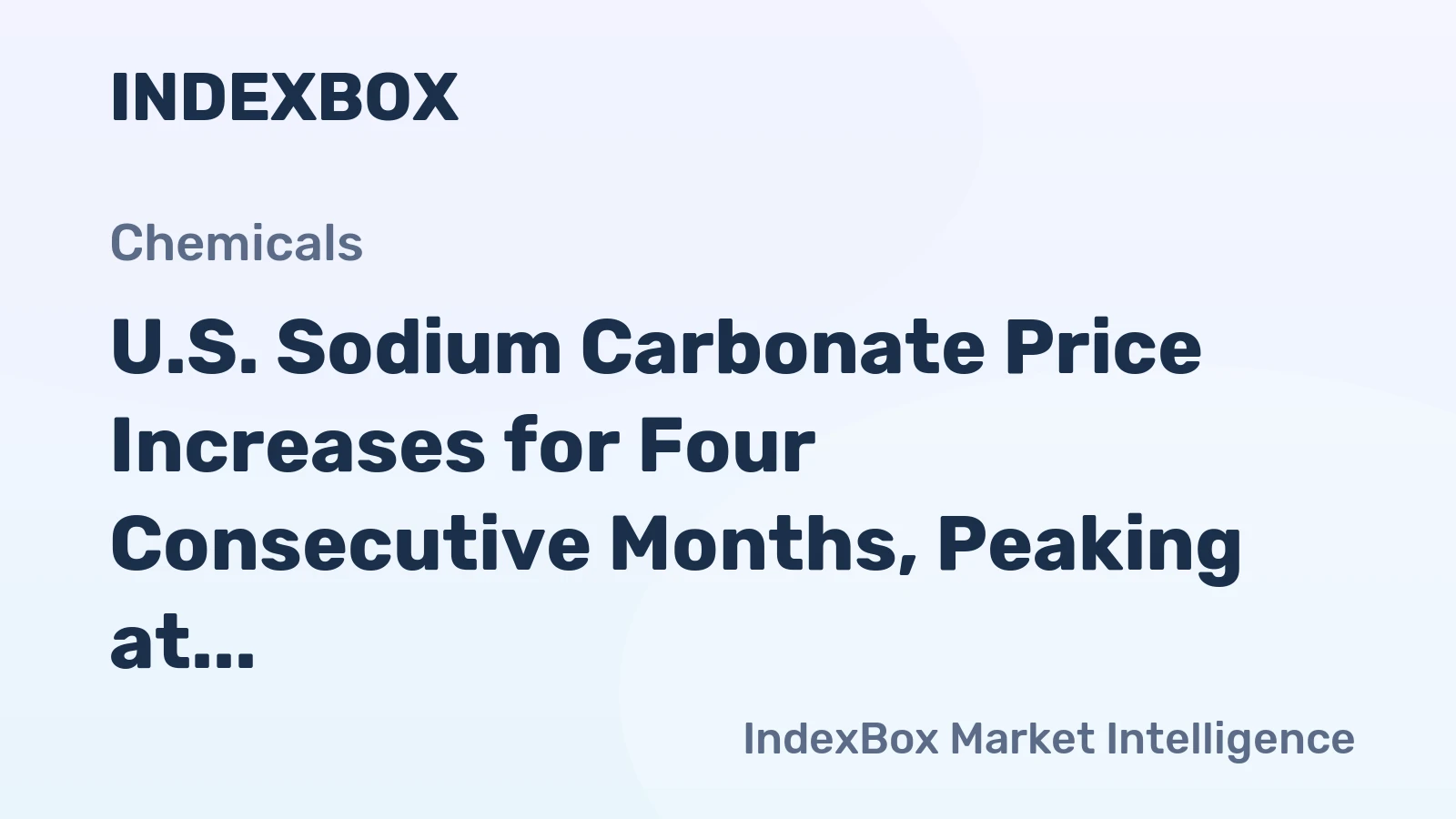 U.S. Sodium Carbonate Price Increases for Four Consecutive Months, Peaking at $279 per Ton