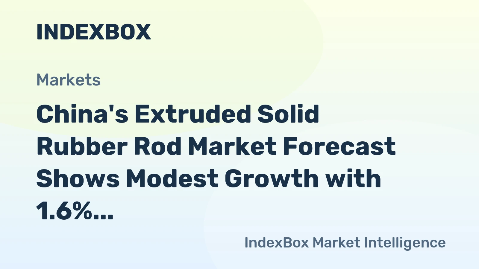 China's Extruded Solid Rubber Rod Market Forecast Shows Modest Growth with 1.6% CAGR in Value Through 2035