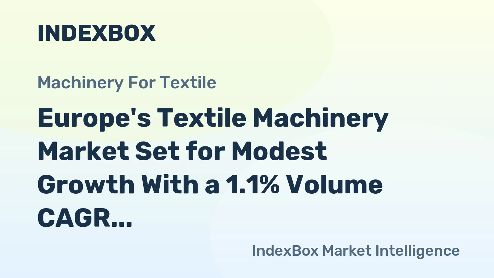 Europe's Textile Machinery Market Set for Modest Growth With a 1.1% Volume CAGR Through 2035