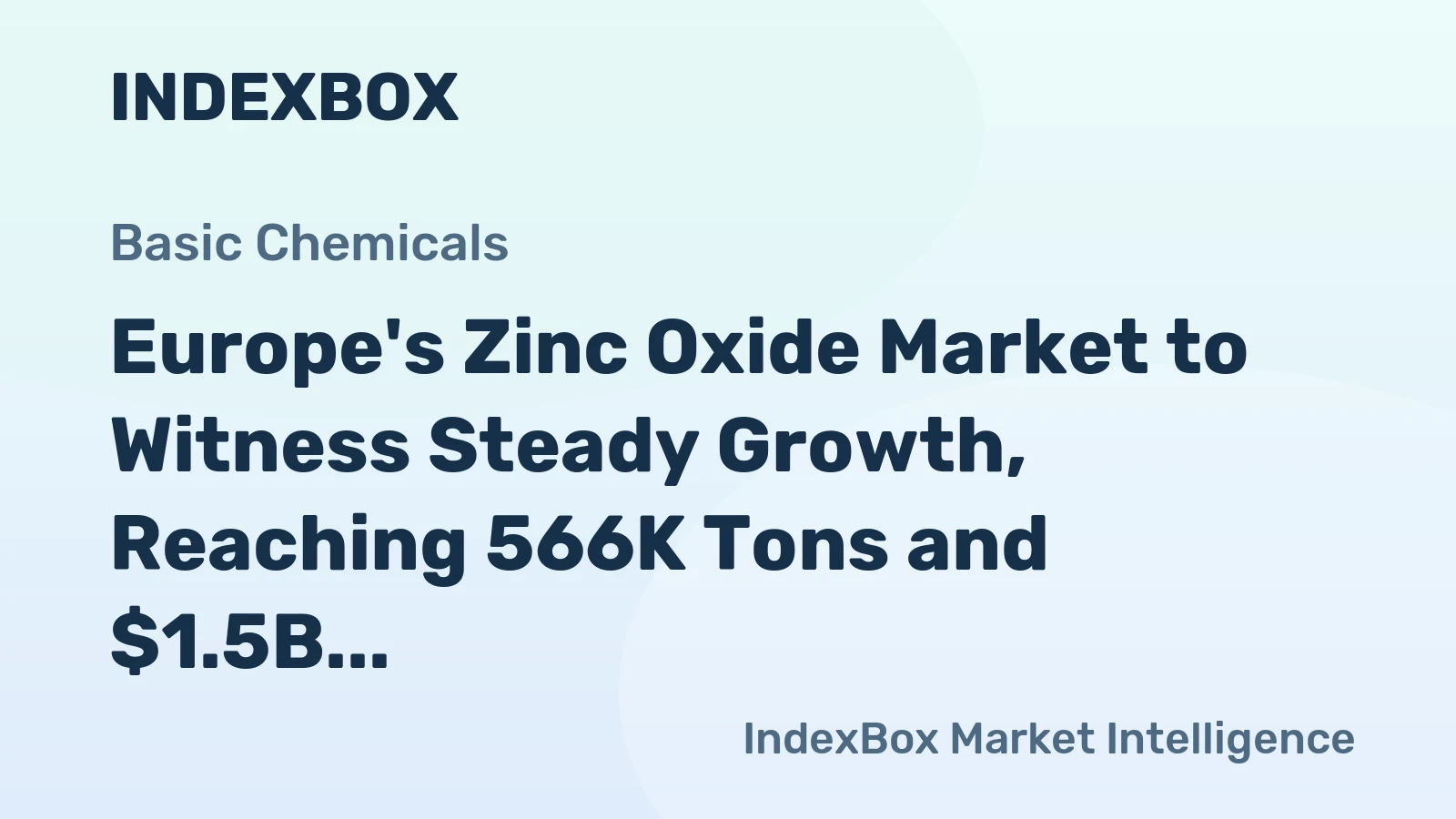 Europe's Zinc Oxide Market to Witness Steady Growth, Reaching 566K Tons and $1.5B by 2035