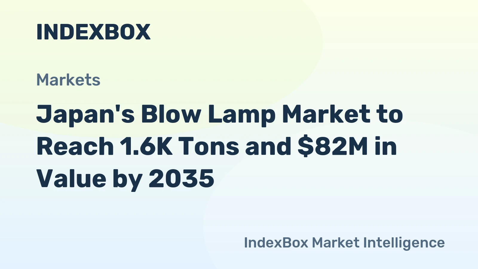 Japan's Blow Lamp Market to Reach 1.6K Tons and $82M in Value by 2035