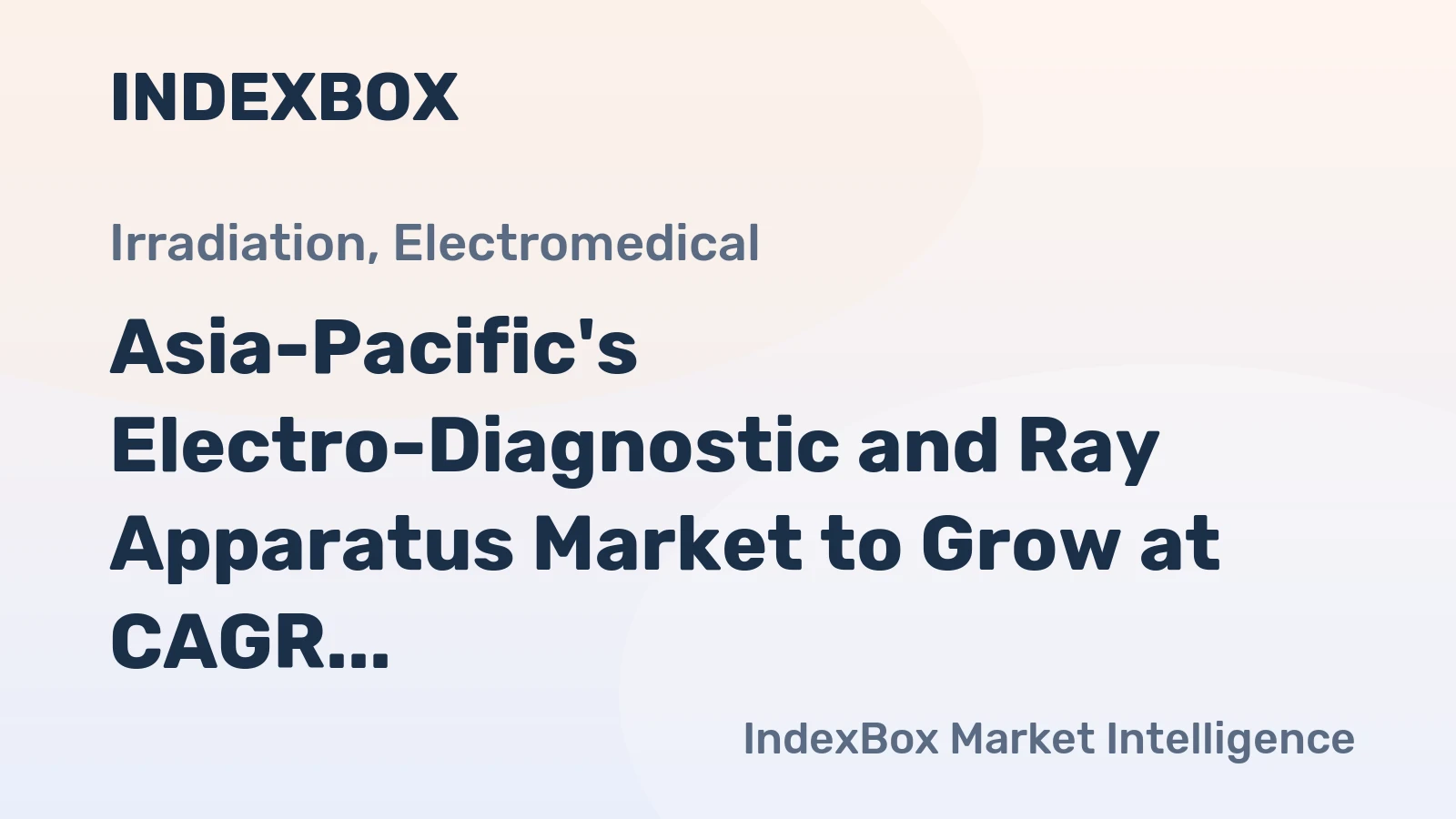 Asia-Pacific's Electro-Diagnostic and Ray Apparatus Market to Grow at CAGR of +1.2% from 2024 to 2035, Reaching 1.8B Units by 2035