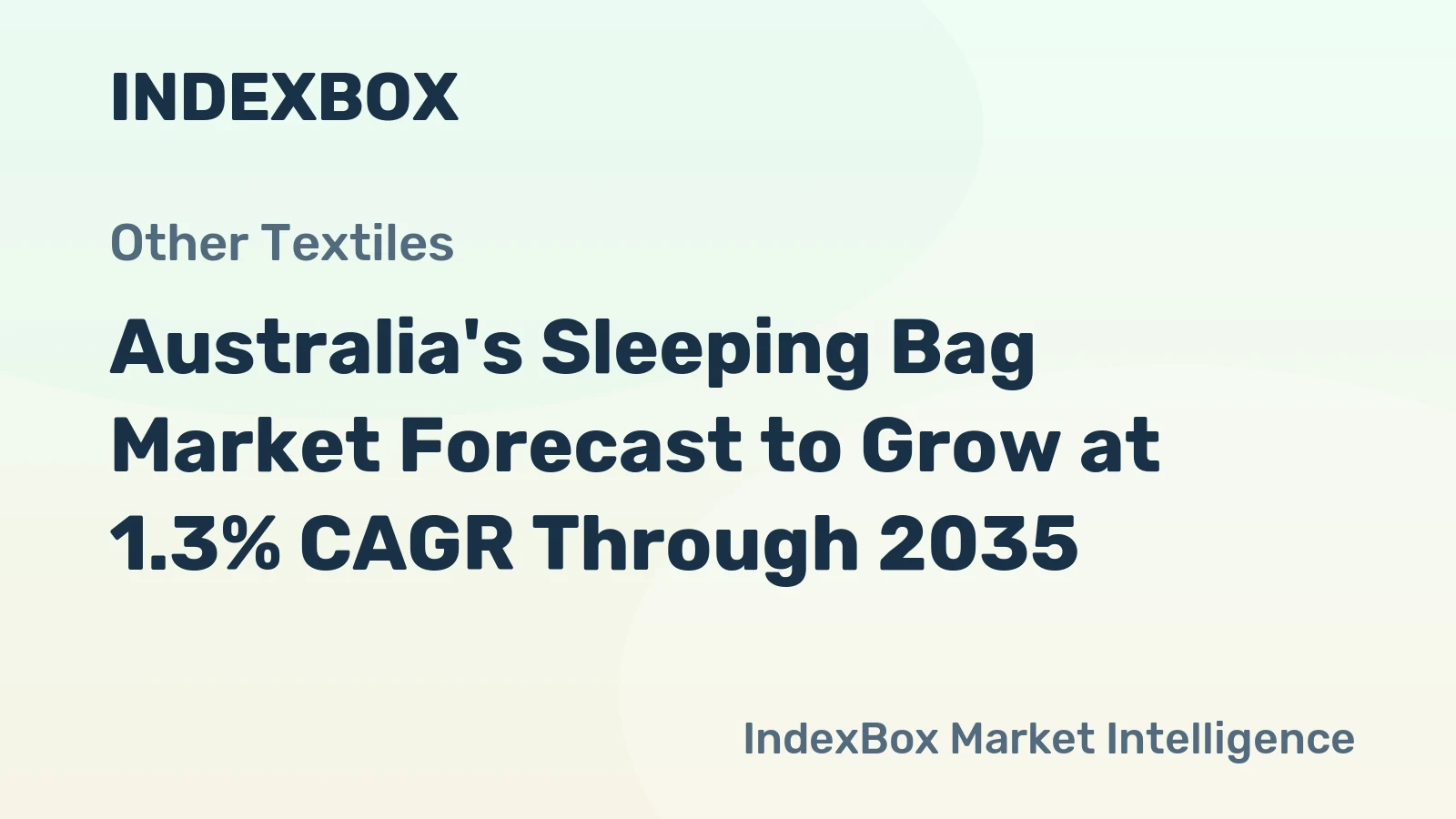 Australia's Sleeping Bag Market Forecast to Grow at 1.3% CAGR Through 2035