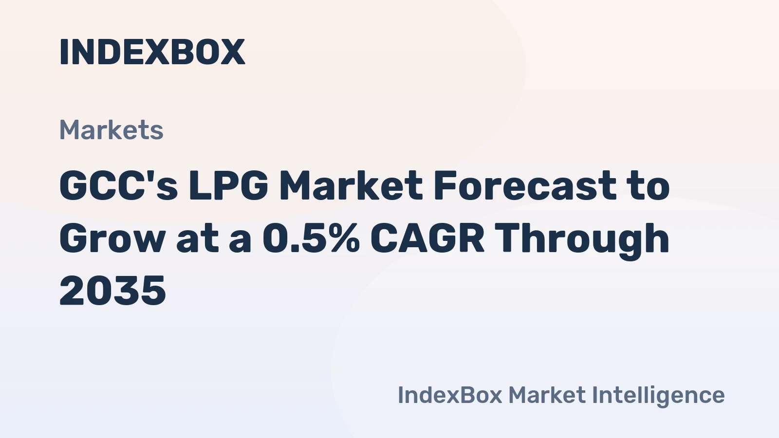 GCC's LPG Market Forecast to Grow at a 0.5% CAGR Through 2035