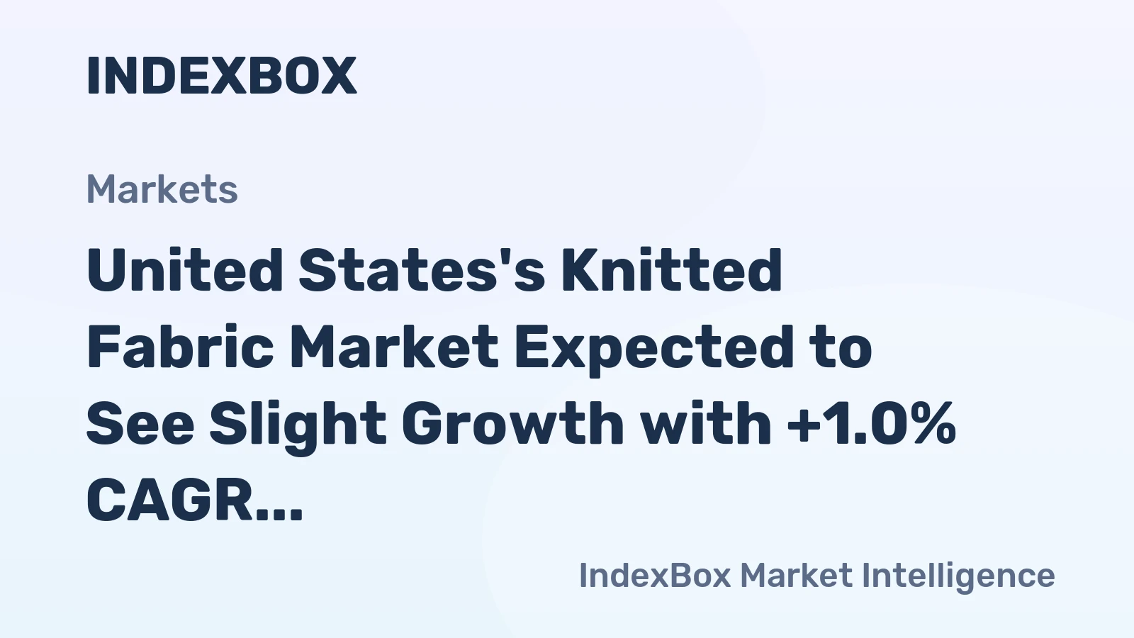 United States's Knitted Fabric Market Expected to See Slight Growth with +1.0% CAGR Over the Next Decade