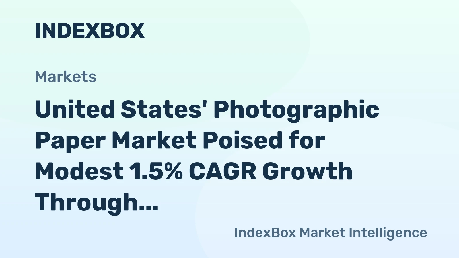 United States' Photographic Paper Market Poised for Modest 1.5% CAGR Growth Through 2035
