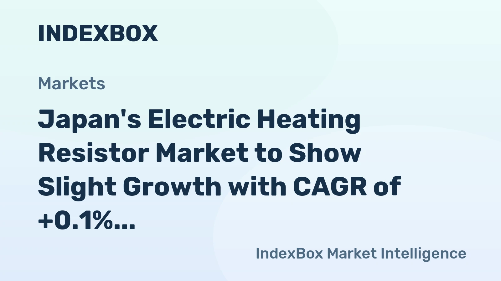 Japan's Electric Heating Resistor Market to Show Slight Growth with CAGR of +0.1%