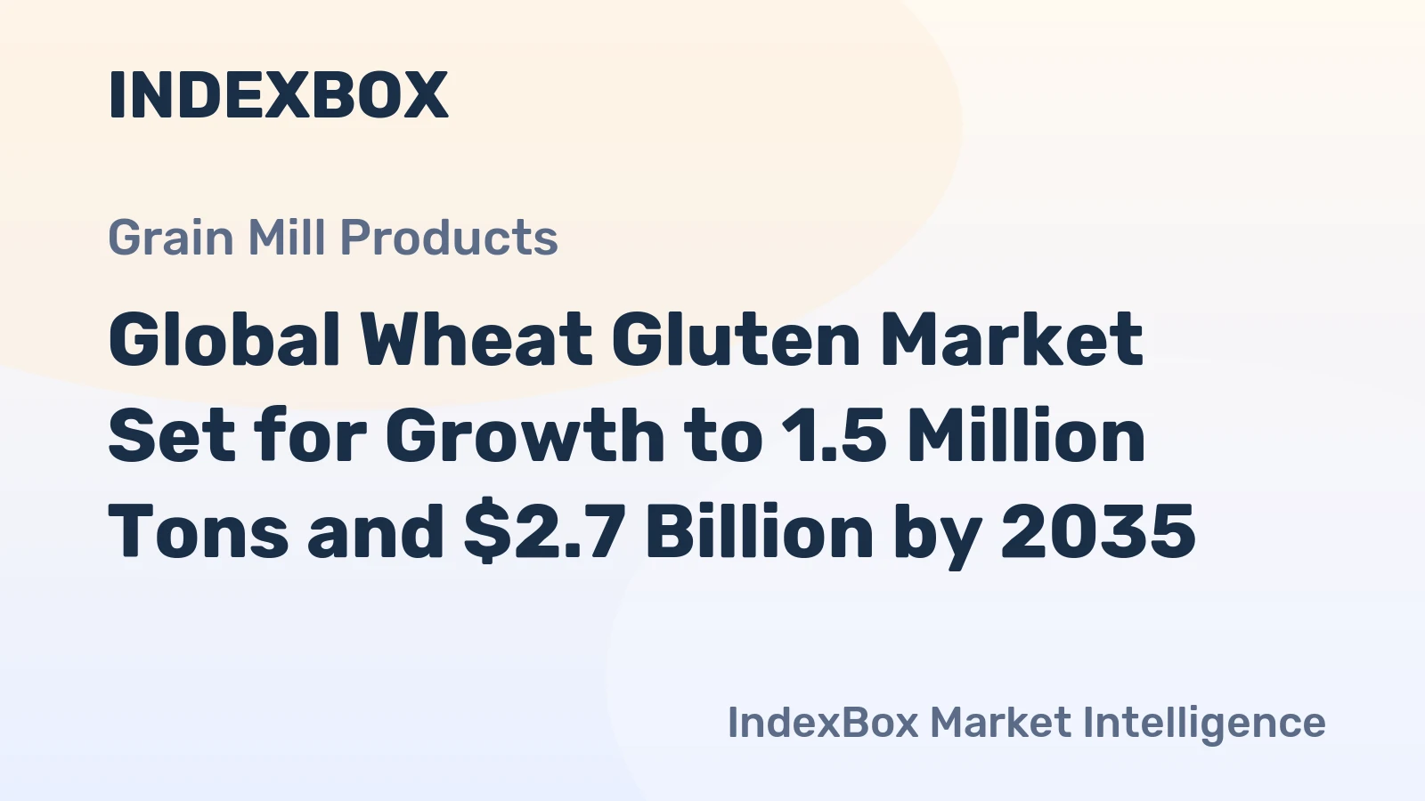 Global Wheat Gluten Market Set for Growth to 1.5 Million Tons and $2.7 Billion by 2035